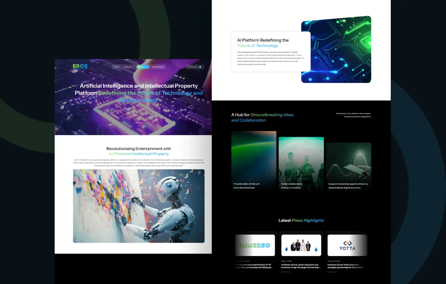 Eros Innovation - Website Case Study | Webomindapps